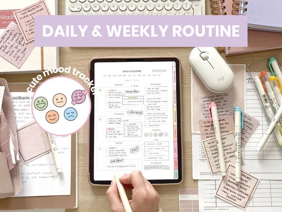 Daily Routine Planner to Do List Digital Planner Morning - Etsy