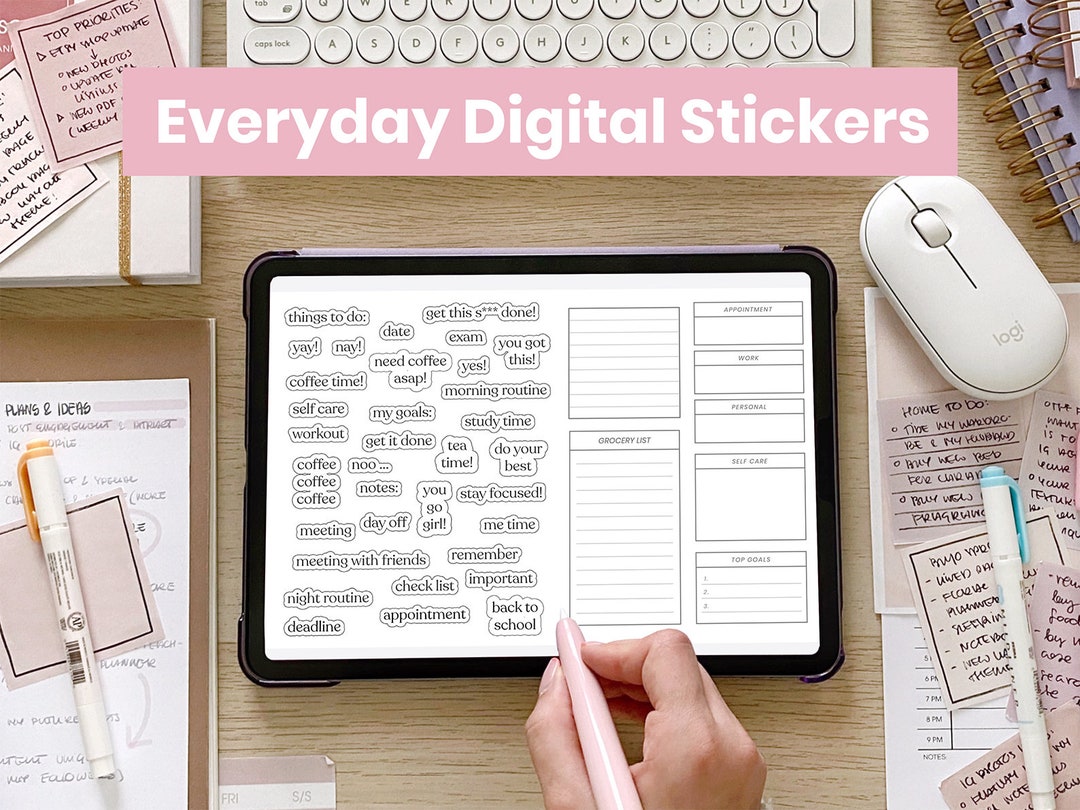 Everyday Digital Stickers | Function Word Stickers | Printable Stickers ...