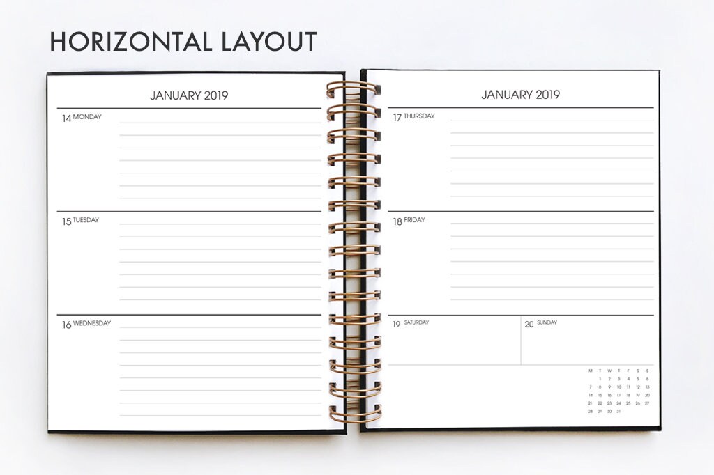 Calendars & Planners Paper Hourly Weekly Planner Book Academic Planner ...