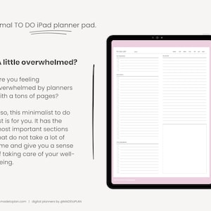 To Do List Digital Planner | Task List Checklist | Minimalist to Do ...