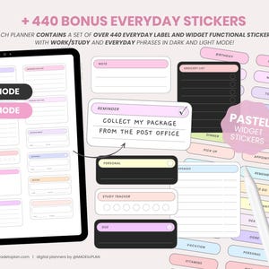 2025 Digital Planner Bundle | Dark Mode | Hyperlinked Dated Monthly ...
