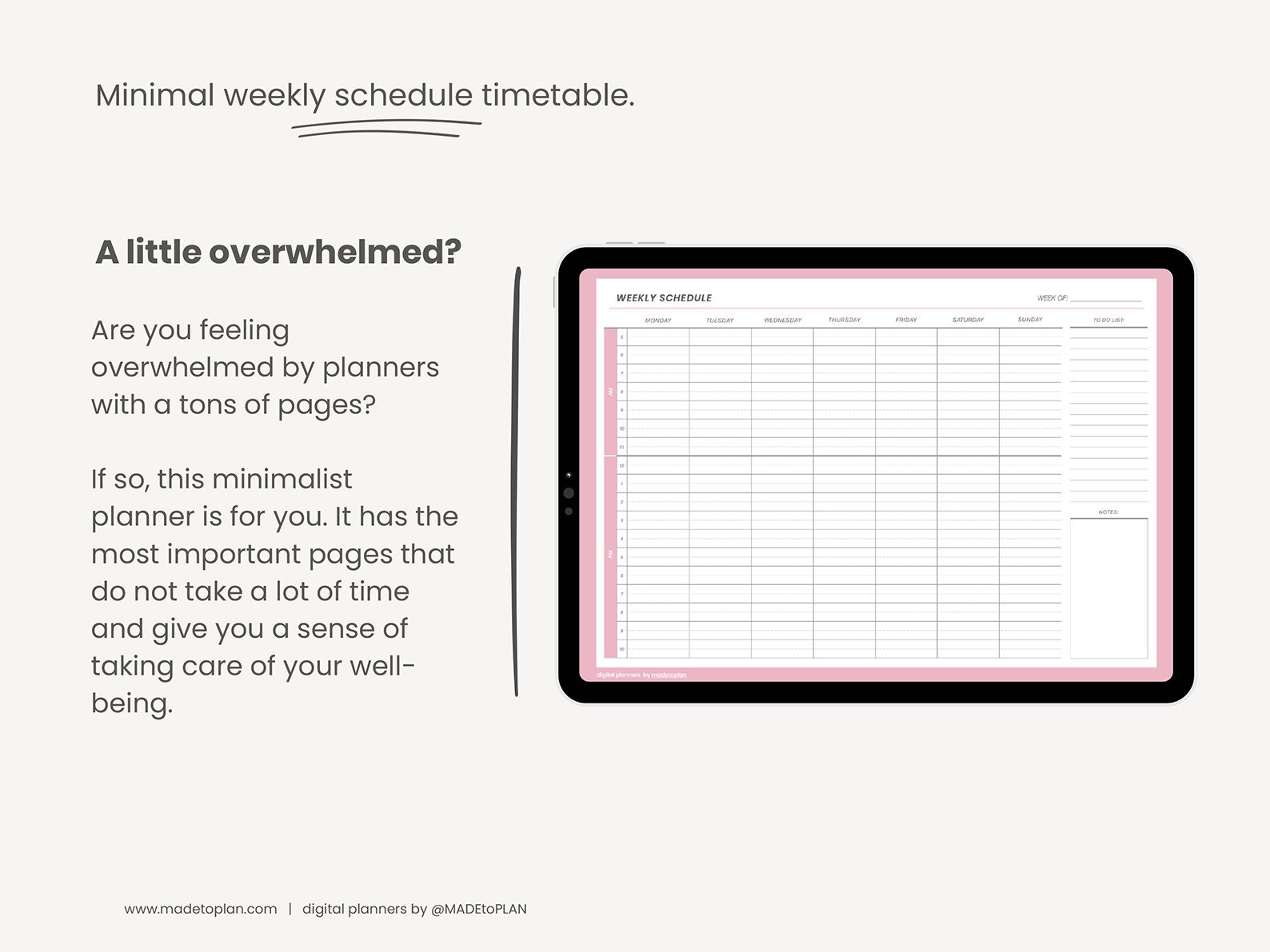 Simple Weekly Study Schedule Revision Timetable Hourly - Etsy