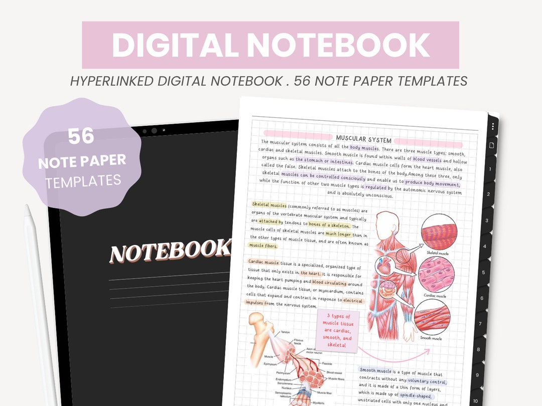 Digital Notebook | Digital Notes Templates | Digital Student Notebook ...