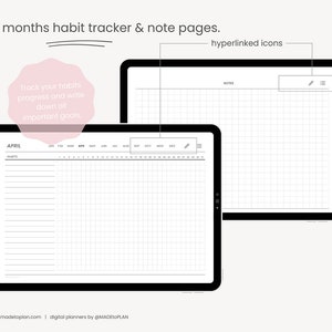 Digital Daily Habit Tracker | Monthly Everyday Habit Tracker | Goal ...