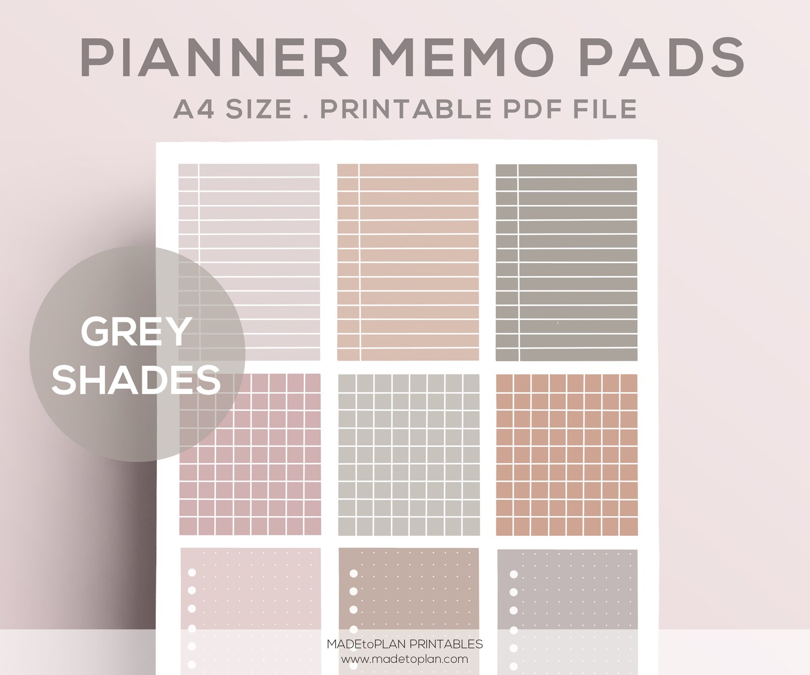 Printable Sticky Notes Printable Memo Cards Printable Grid | Etsy