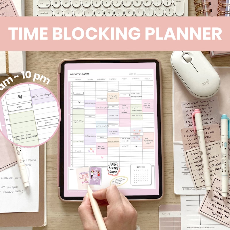 Time Blocking Template for Remarkable - Etsy