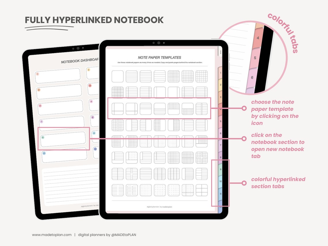 Digital Notebook | 12 Subject Digital Notebook for Students | Digital ...