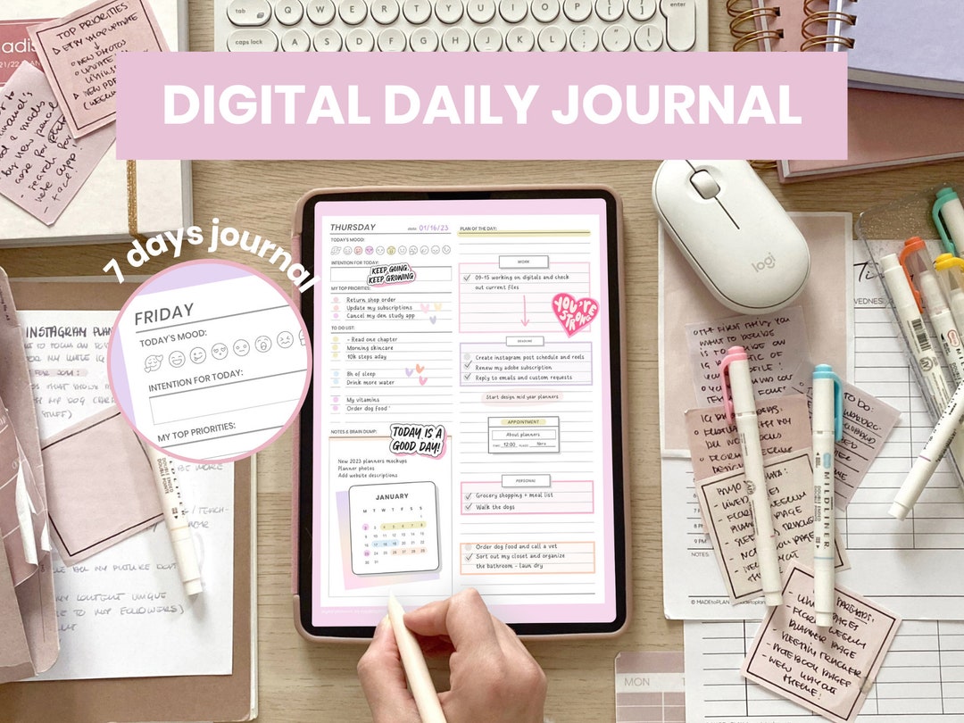 Minimalist Digital Journal | Undated Daily Planner | Minimalist Daily ...