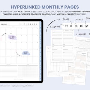 2025 Digital Planner | Portrait Weekly Planner | Dated Monthly Weekly ...