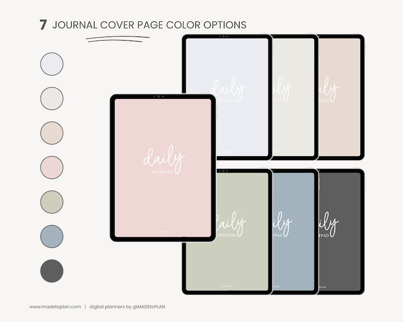 Digital Daily Planner Notepad to Do List Digital Planner - Etsy