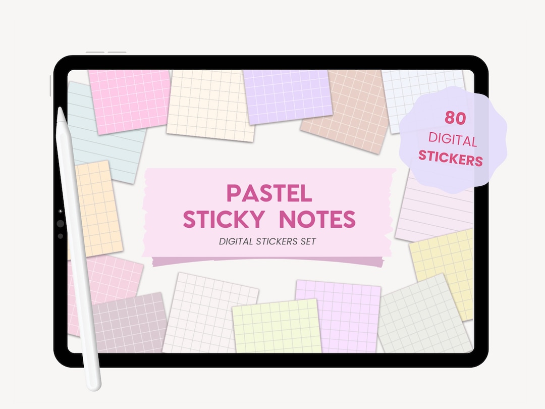 Student Digital Stickers | Pastel College Study Stickers | Digital ...