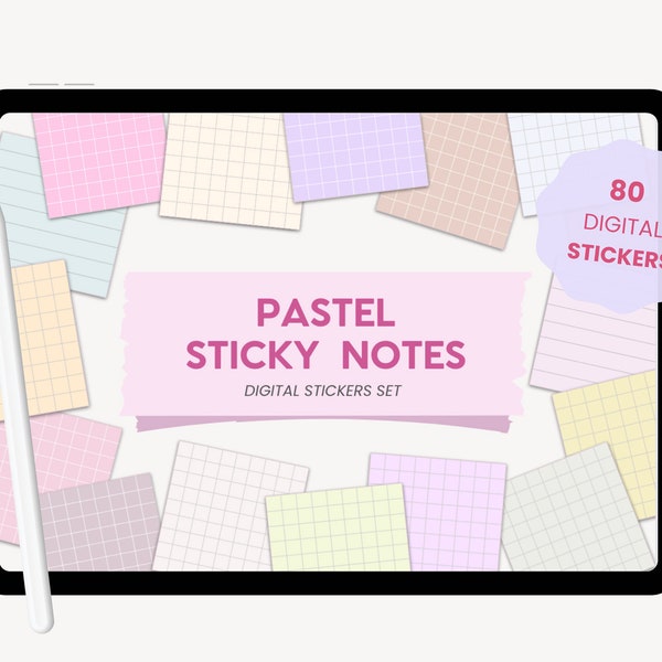 Pastel Sticky Notes - Etsy