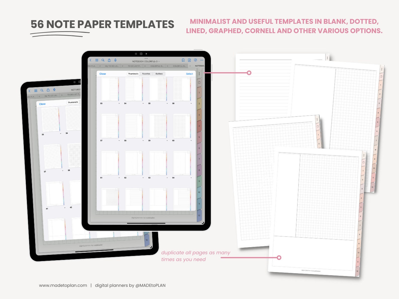 Portrait Digital Notebook | Student Note Taking Digital Notepad ...