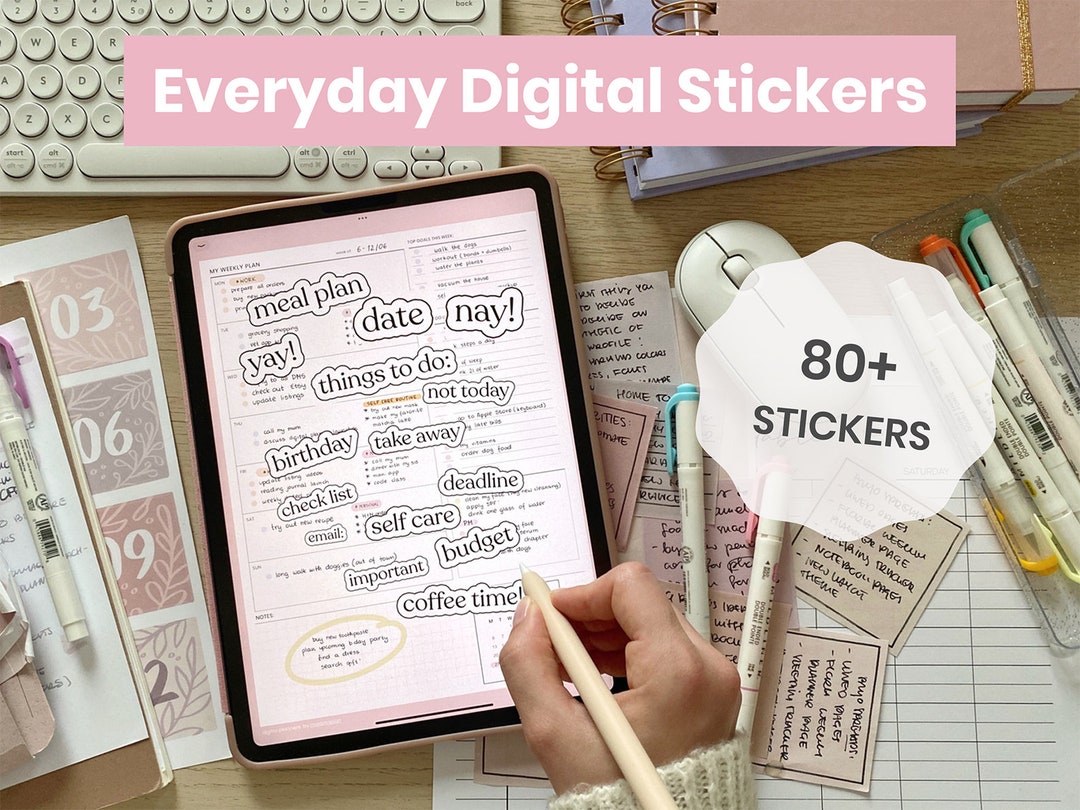 Everyday Digital Stickers | Function Word Stickers | Printable Stickers ...
