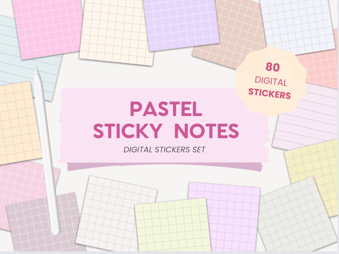Student Digital Stickers | Pastel College Study Stickers | Digital ...