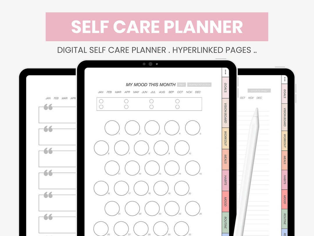 Self Care Digital Planner | Digital Gratitude and Daily Reflection ...
