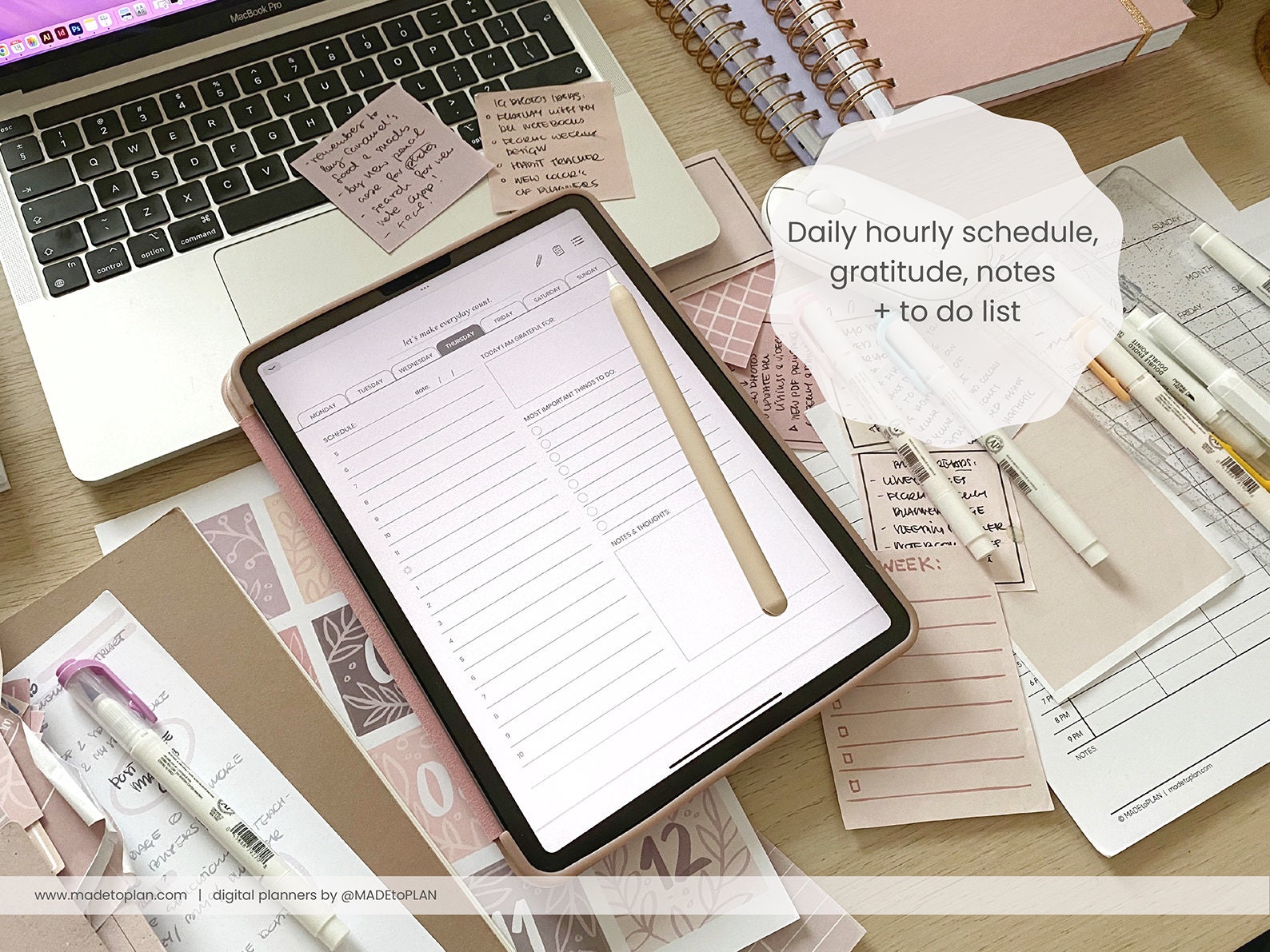 Digital Daily Planner Notepad to Do List Digital Planner - Etsy
