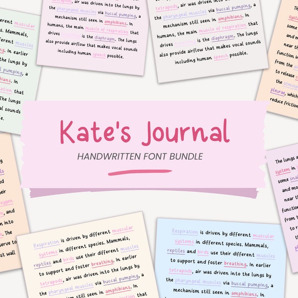 Kate Journal Font - Etsy