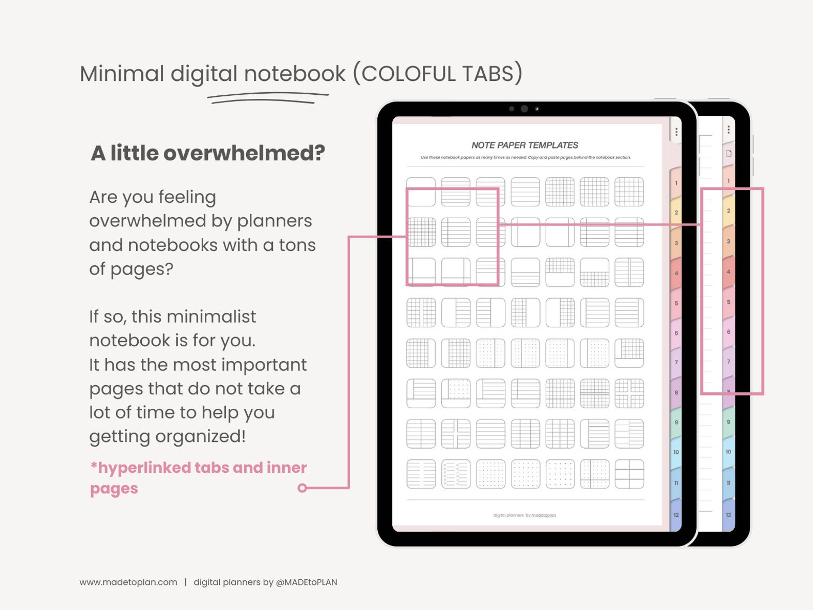 Digital Notebook | 12 Subject Digital Notebook for Students | Digital ...
