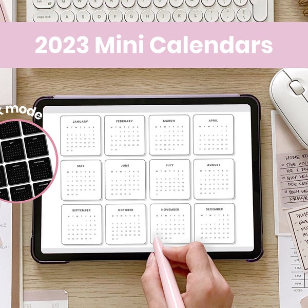 2023 Monthly Calendar Stickers - Etsy