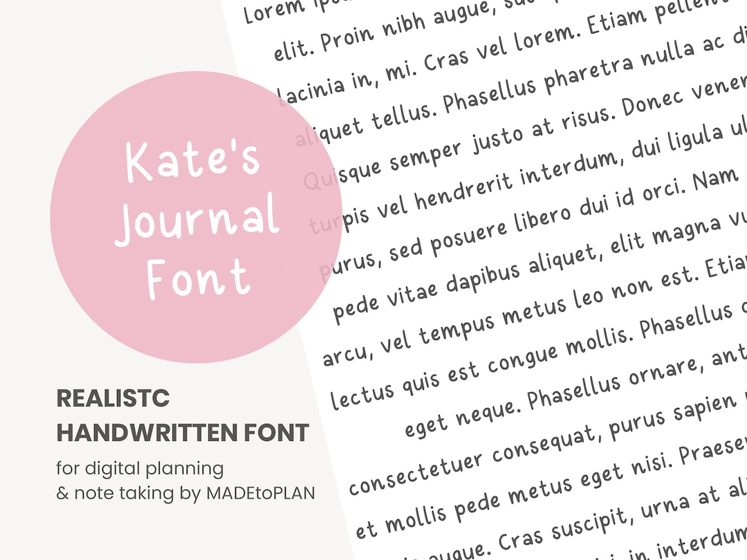 Neat Handwritten Font | Cute Handwriting | Realistic Font for Digital ...