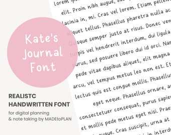 Neat Handwriting Font for Note-taking Digital Planning Font - Etsy