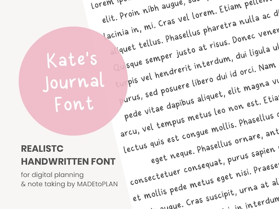 Neat Handwritten Font Cute Handwriting Realistic Font for - Etsy