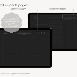 Dark Mode Digital Weekly to Do Planner | to Do List Checklist for iPad ...