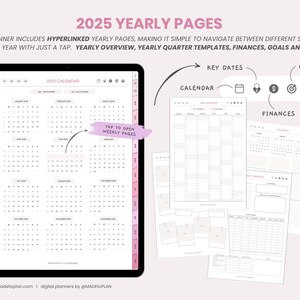 2025 Digital Planner Bundle | Dark Mode | Hyperlinked Dated Monthly ...