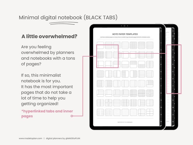 Digital Notebook Digital Notes Templates Digital Student - Etsy
