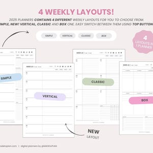 2025 Digital Planner Bundle | Dark Mode | Hyperlinked Dated Monthly ...