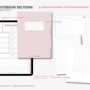 Portrait Digital Notebook | Student Note Taking Digital Notepad ...