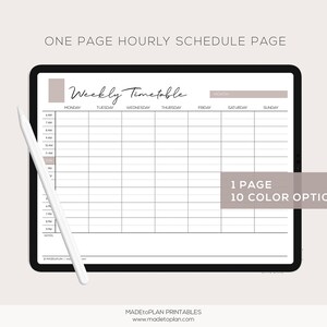 Digital Weekly Schedule for Goodnotes Notability - Digital Weekly ...