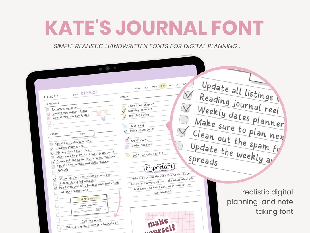 Neat Handwritten Font | Cute Handwriting Font | Neat Handwriting for ...