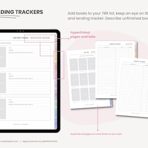 Digital Reading Journal | Digital Reading Planner | Reading Log ...