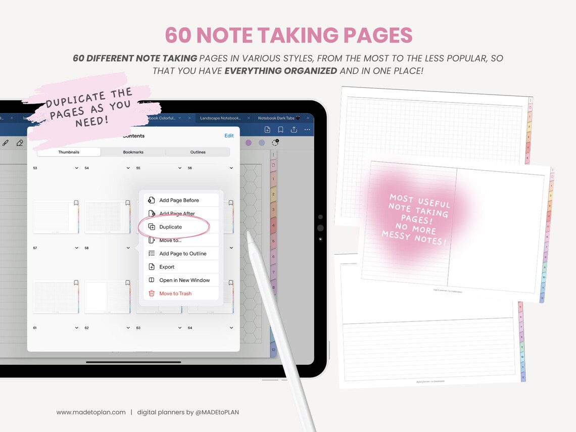 Digital Notebook Bundle | Landscape Digital Notebooks | Student ...