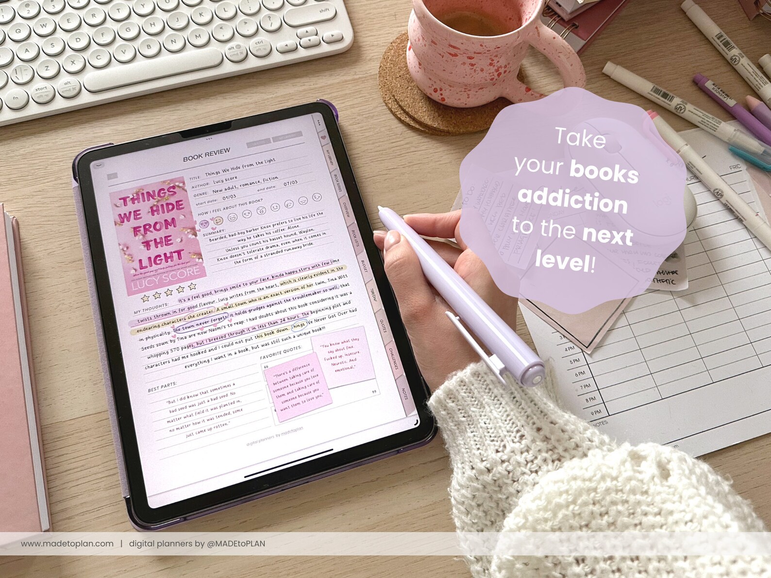 Digital Reading Journal | Digital Reading Planner | Reading Log ...