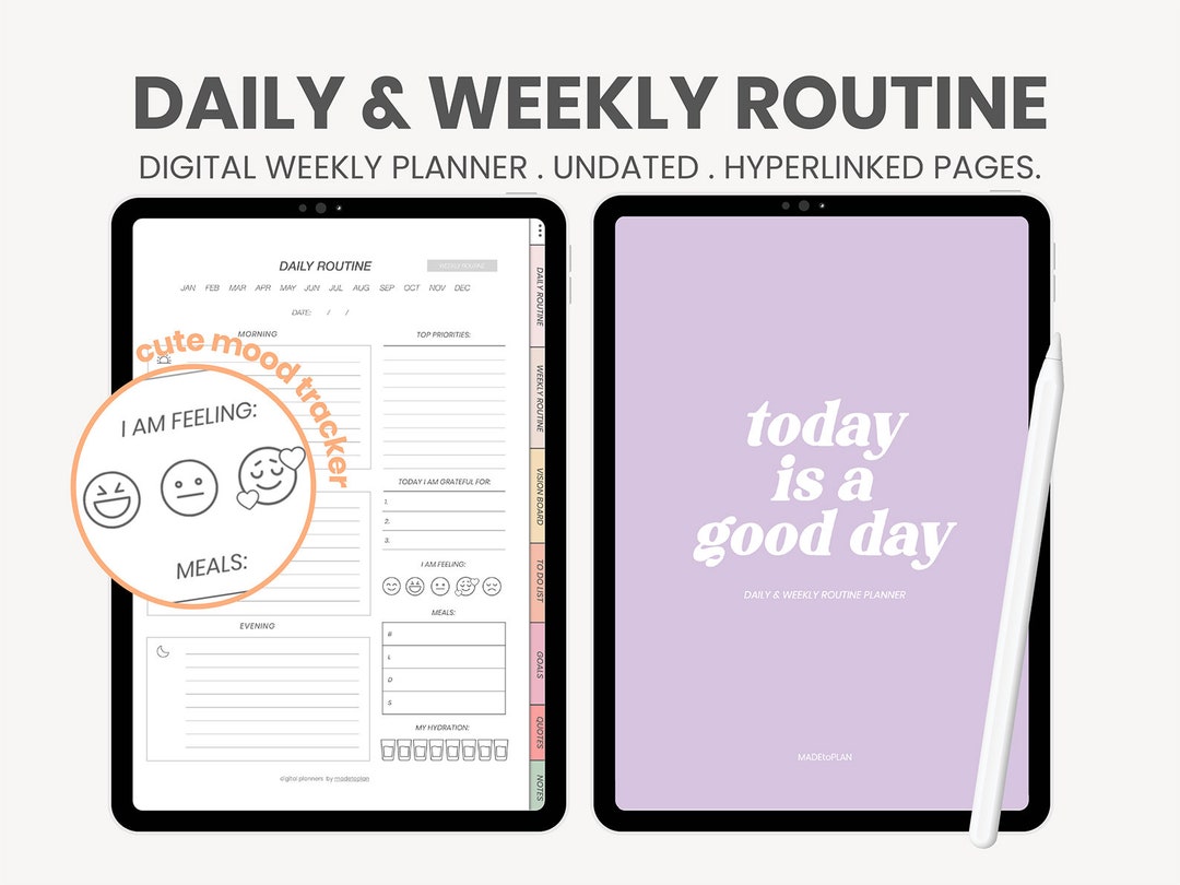 Morning and Evening Journal | Daily Routine Planner | to Do List ...