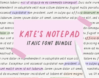 Kate's Journal Font Neat Handwritten Font Cute Handwriting Realistic ...