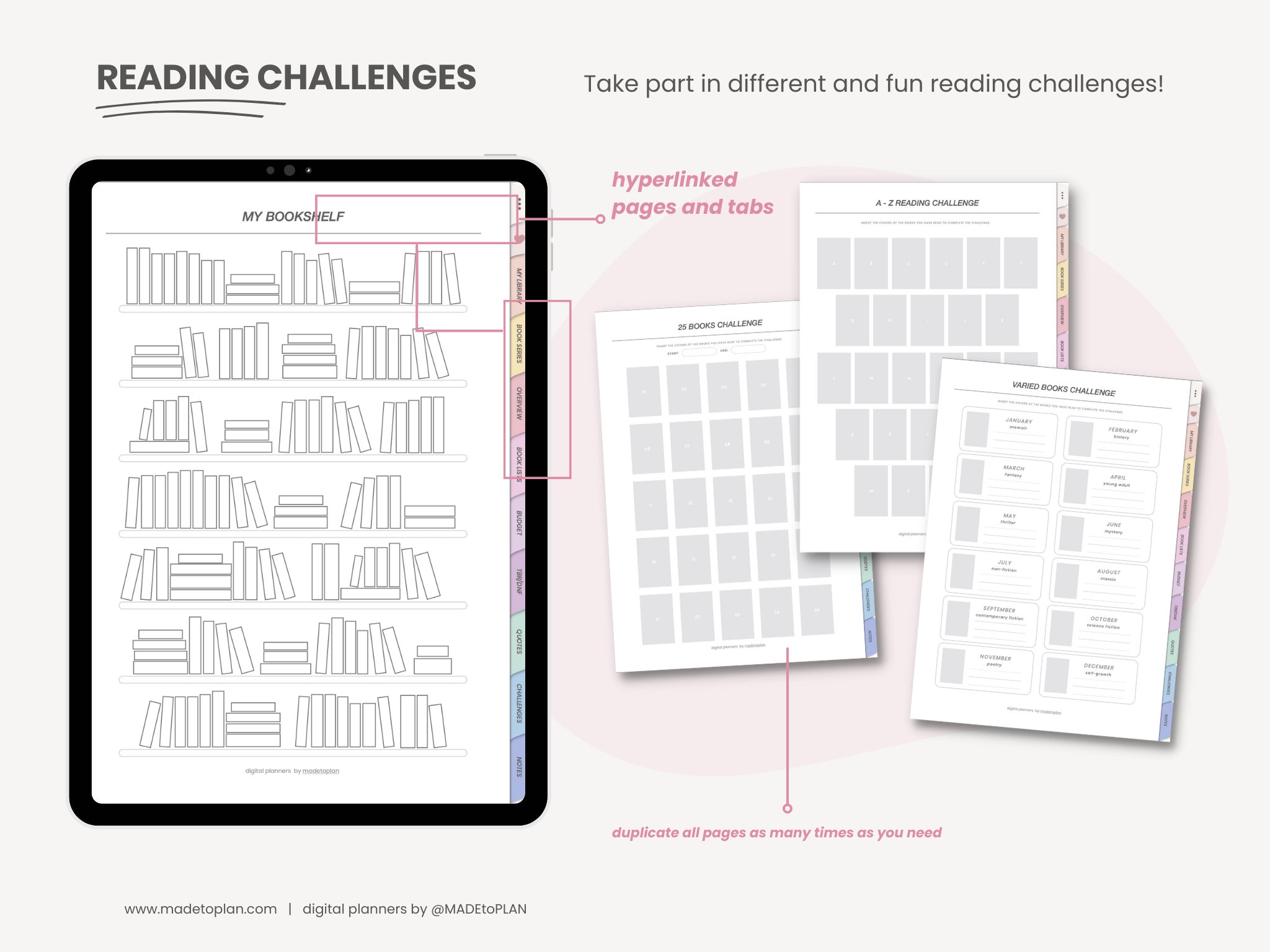 Digital Reading Journal Bundle | Dark Mode Book Tracker | Dark Academia ...