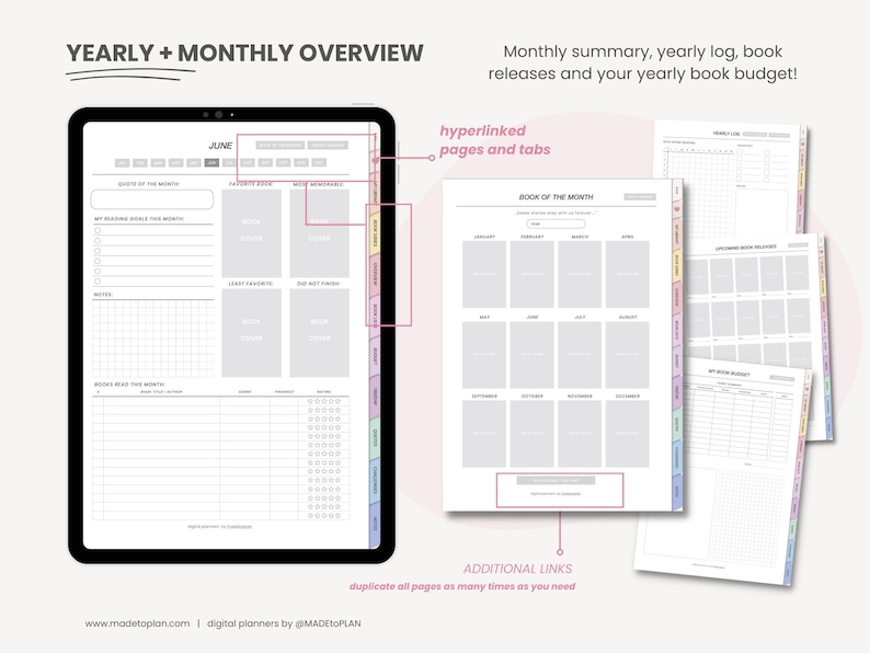 Digital Reading Journal Bundle | Dark Mode Book Tracker | Dark Academia ...