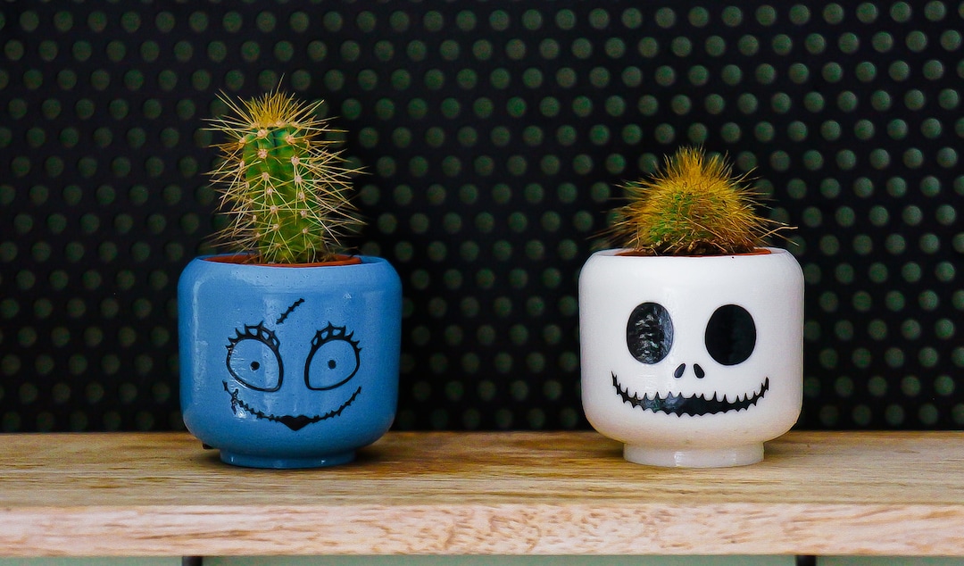 Jack and Sally "pot Heads" Plant Pot - Etsy