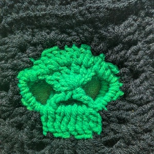 Neon Skulls Crochet Bucket Hat, Bucket Hat, Halloween, Emo, Uv Reactive ...