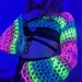 Neon Skulls Crochet Bucket Hat, Bucket Hat, Halloween, Emo, Uv Reactive ...