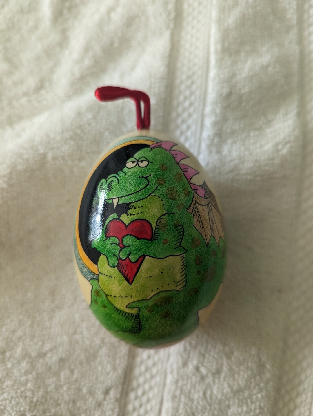 Real Goose Egg Made by Rae Dinosaur Ornament - Etsy