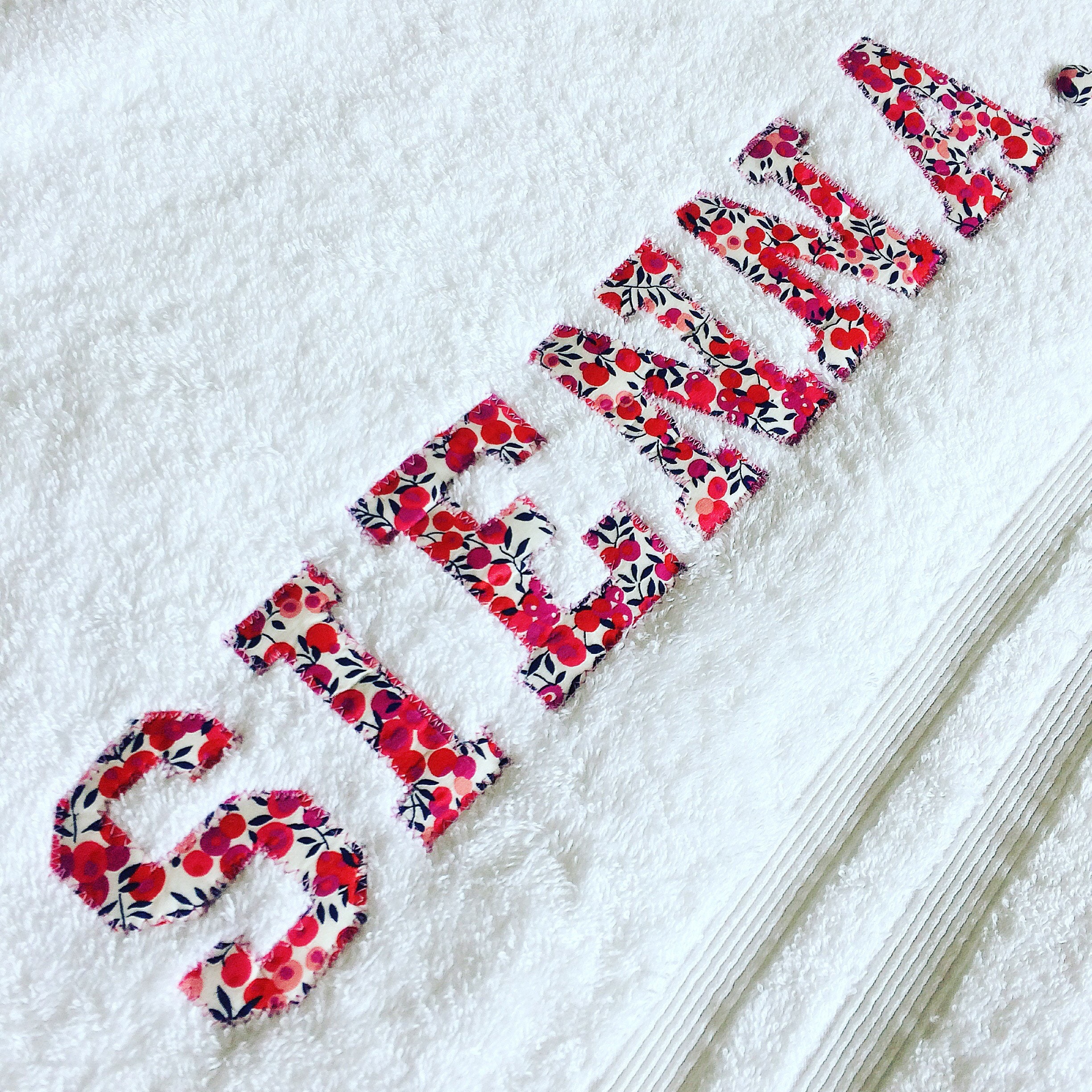 Personalised Bath Towel Custom Made With Liberty of London Fabric, Baby ...
