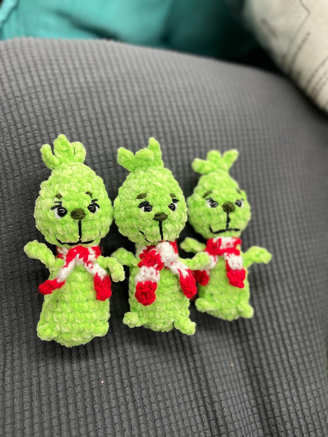 Mini Grinch Soft Plushie Handmade Crochet - Etsy