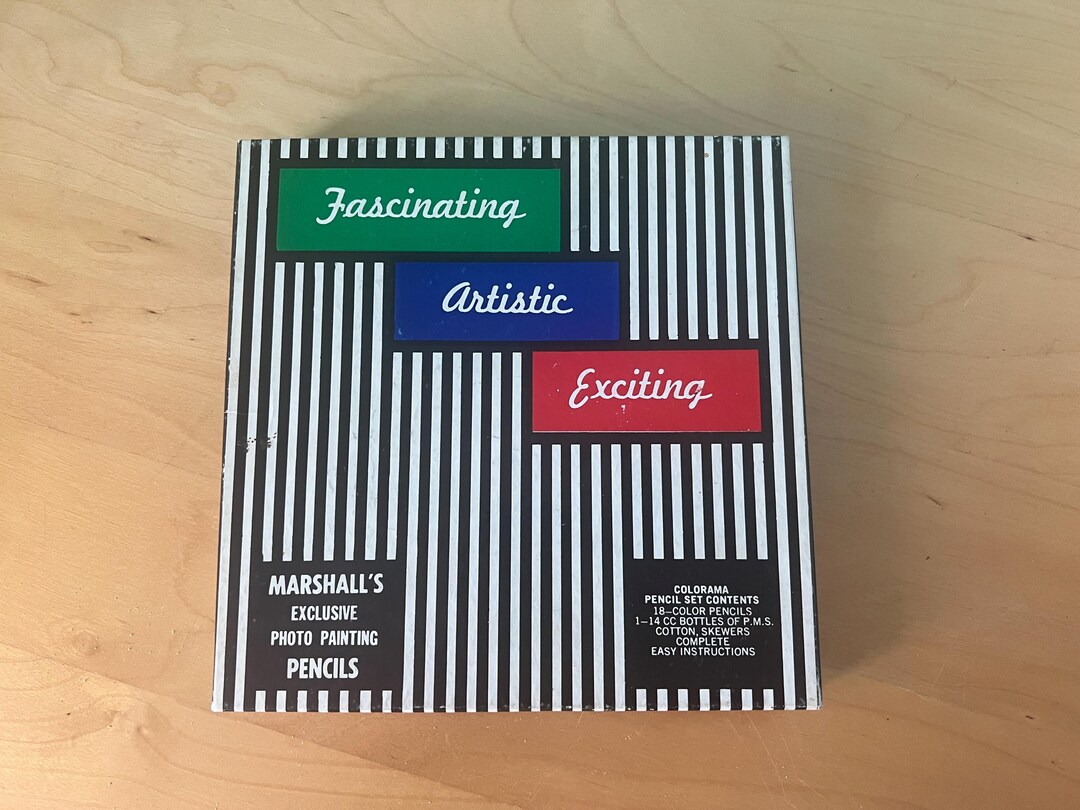 Vintage Marshall's Exclusive Photo Painting Pencils Full Set of 18 ...