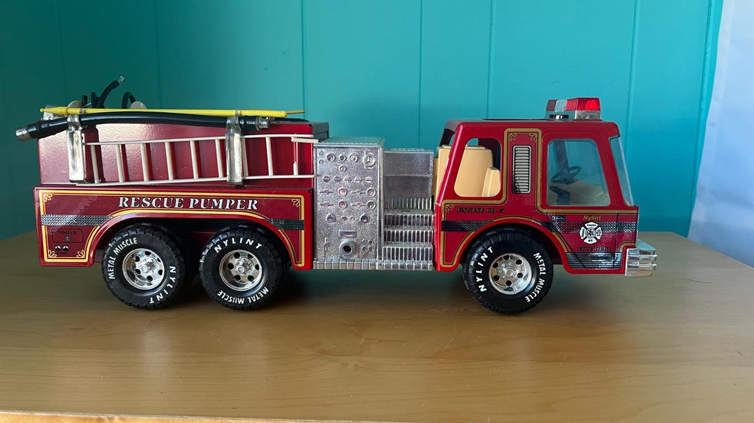 Nylint Vintage Rescue Pumper Fire Truck 1990s Metal Muscle Classic 19 ...