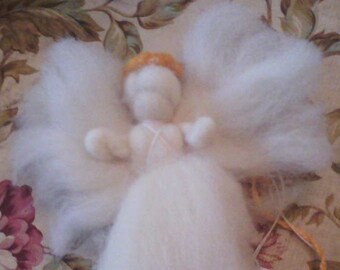 Soft Blue Guardian Angel, Needle Felted Wool Angel, Waldorf Inspired ...